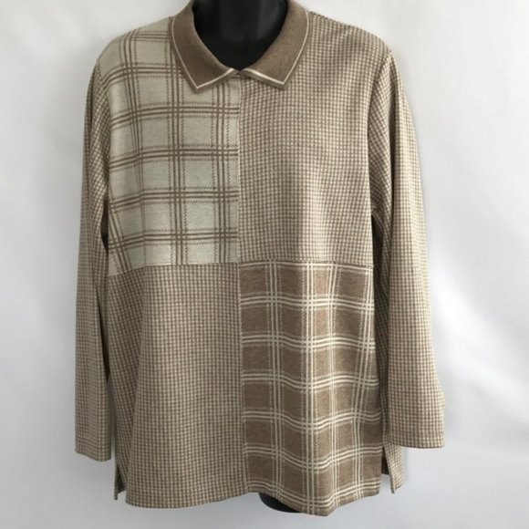 Cricket Lane | Sweaters | 52 Cricket Lane Beige Block Shirt | Poshmark